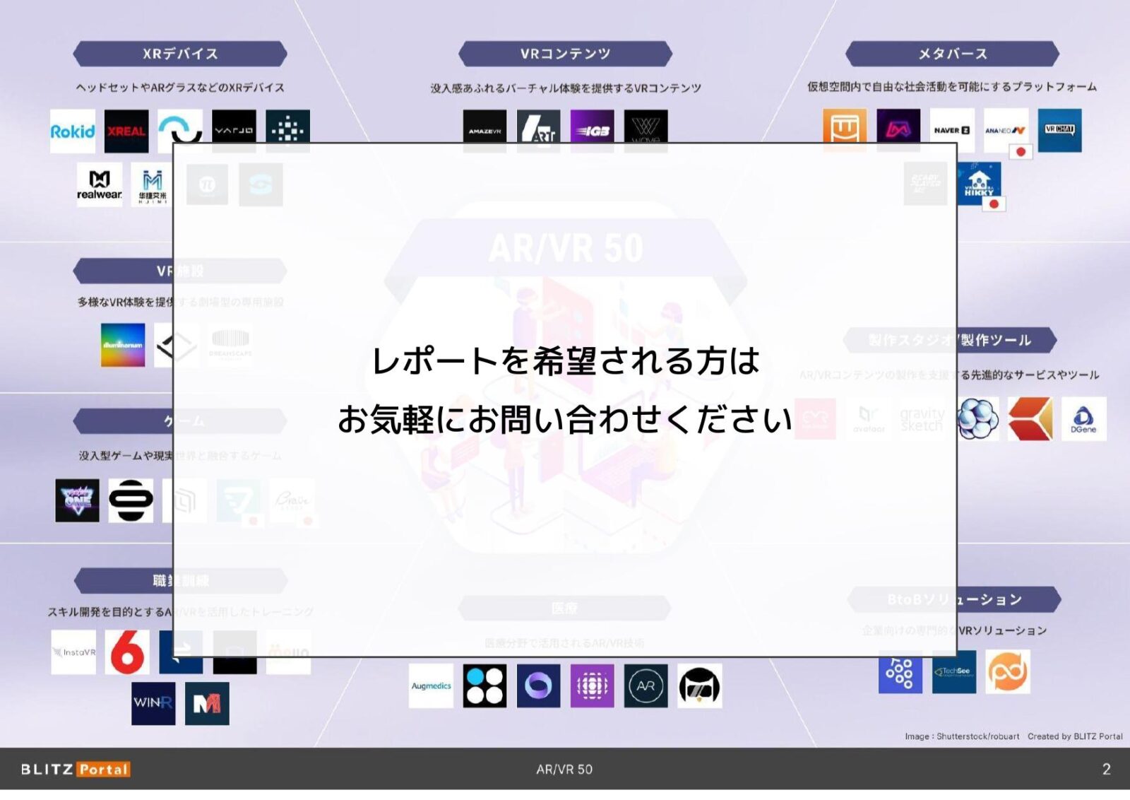 メタバース、VR…注目スタートアップ50社を公開「AR/VR 50レポート」（TECHBLITZ）｜dメニューニュース（NTTドコモ）
